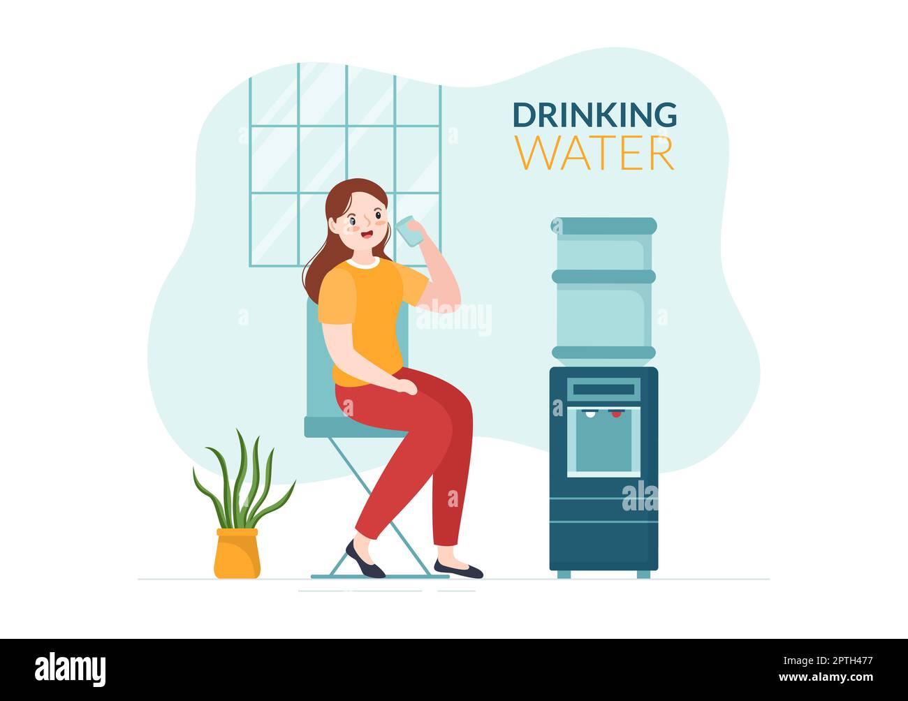 People Drinking Water From Plastic Bottles and Glasses with Pure Clean ...