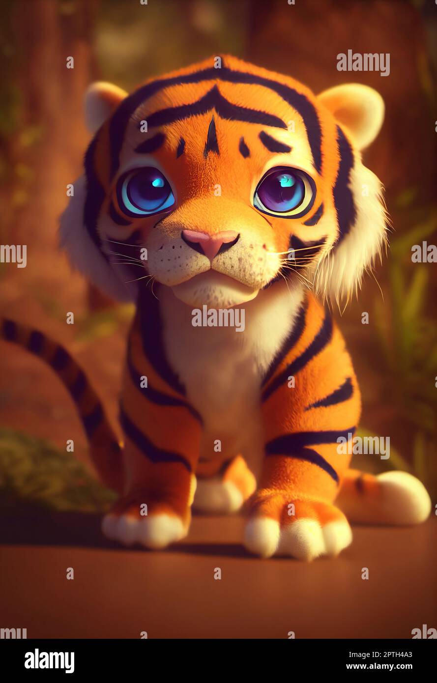 Tiger realistic animation hi-res stock photography and images - Alamy