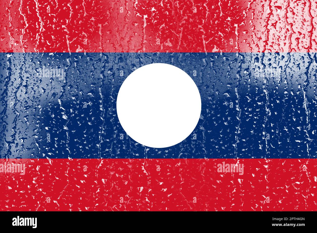 3D Flag of Laos on a glass with water drop background Stock Photo - Alamy
