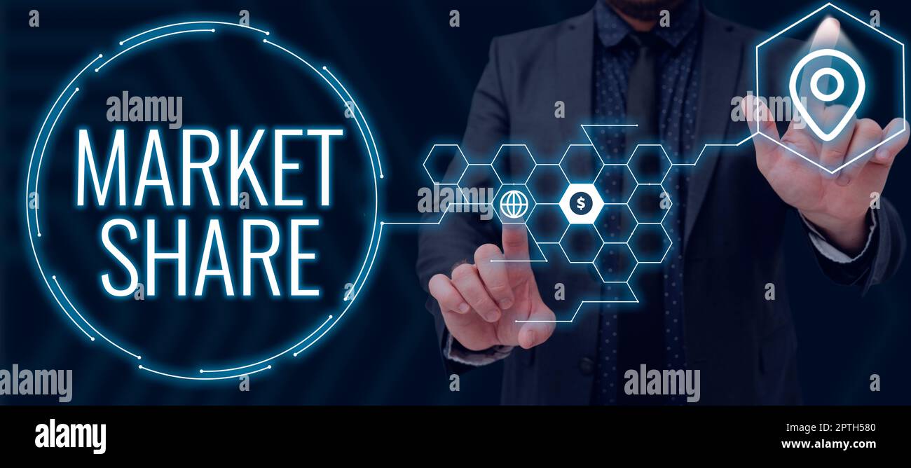 Inspiration showing sign Market Share, Business approach The portion of ...
