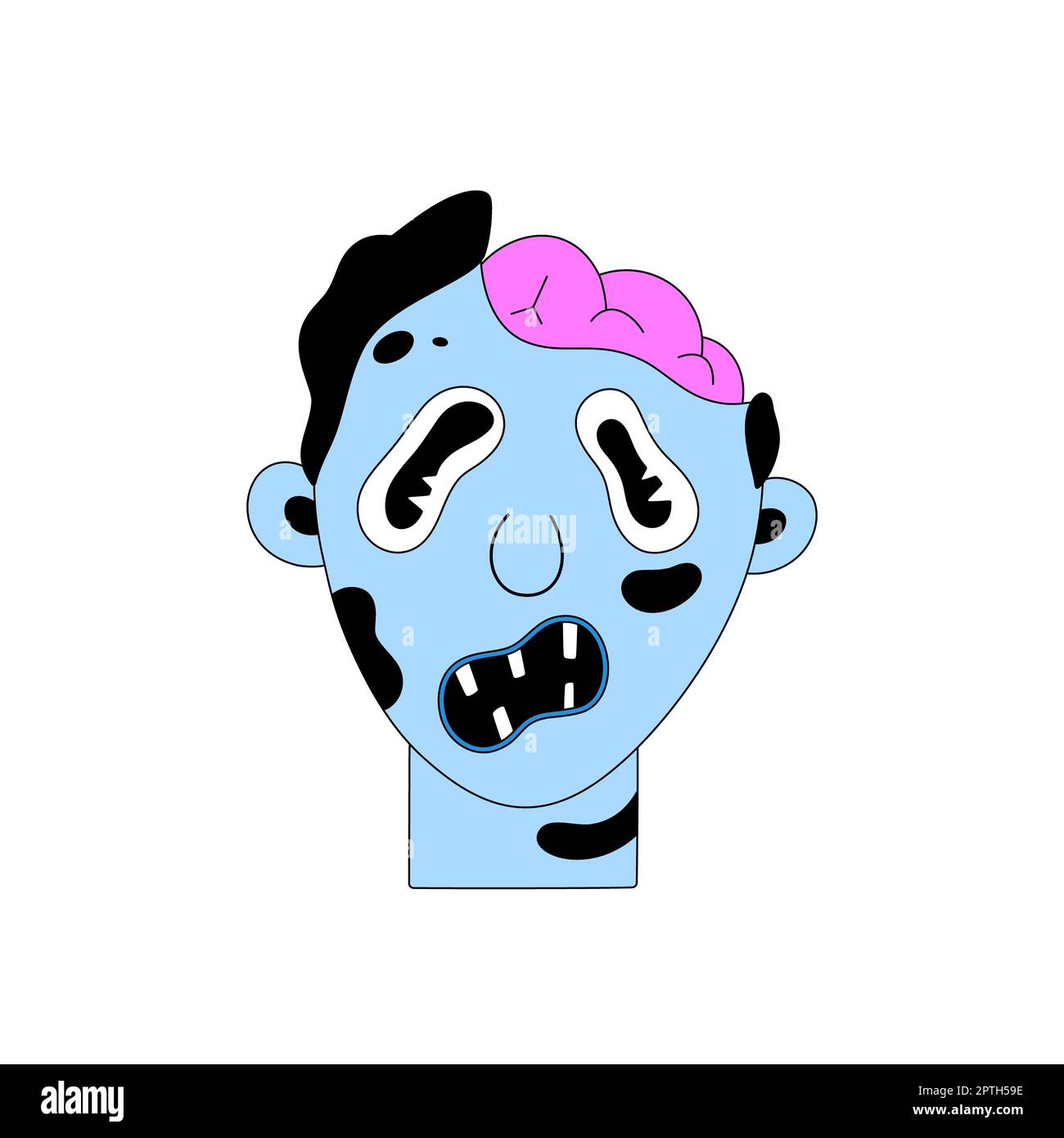 Zombie. Halloween spooky cartoon character isolated on white background ...