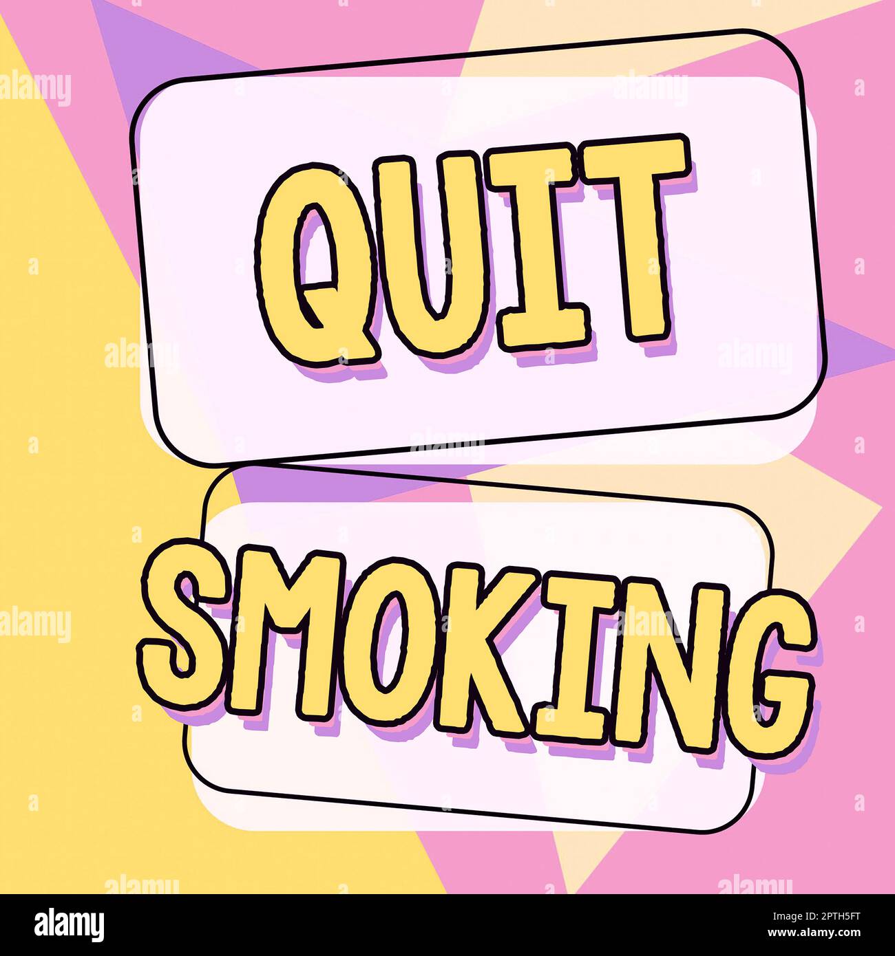 Conceptual caption Quit Smoking, Business concept Discontinuing or ...
