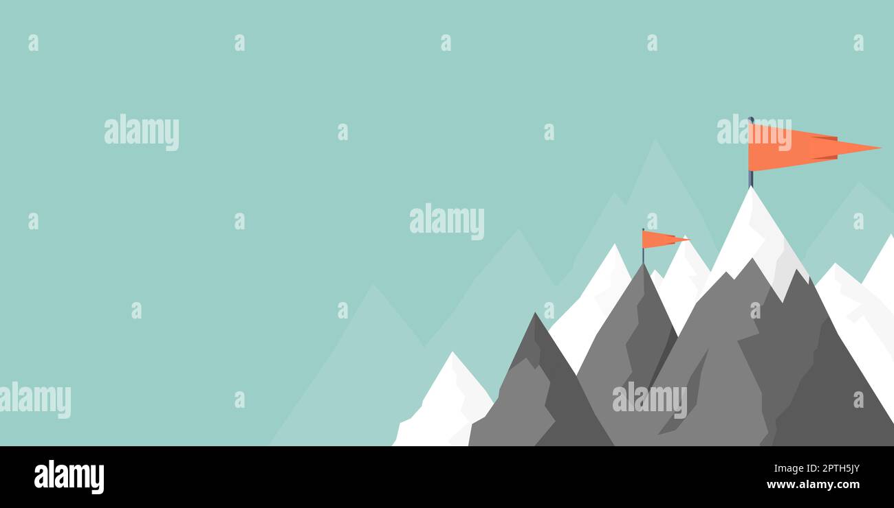 Man On A Mountain Drawing Proud Of His Climbing Success To The Clouds ...