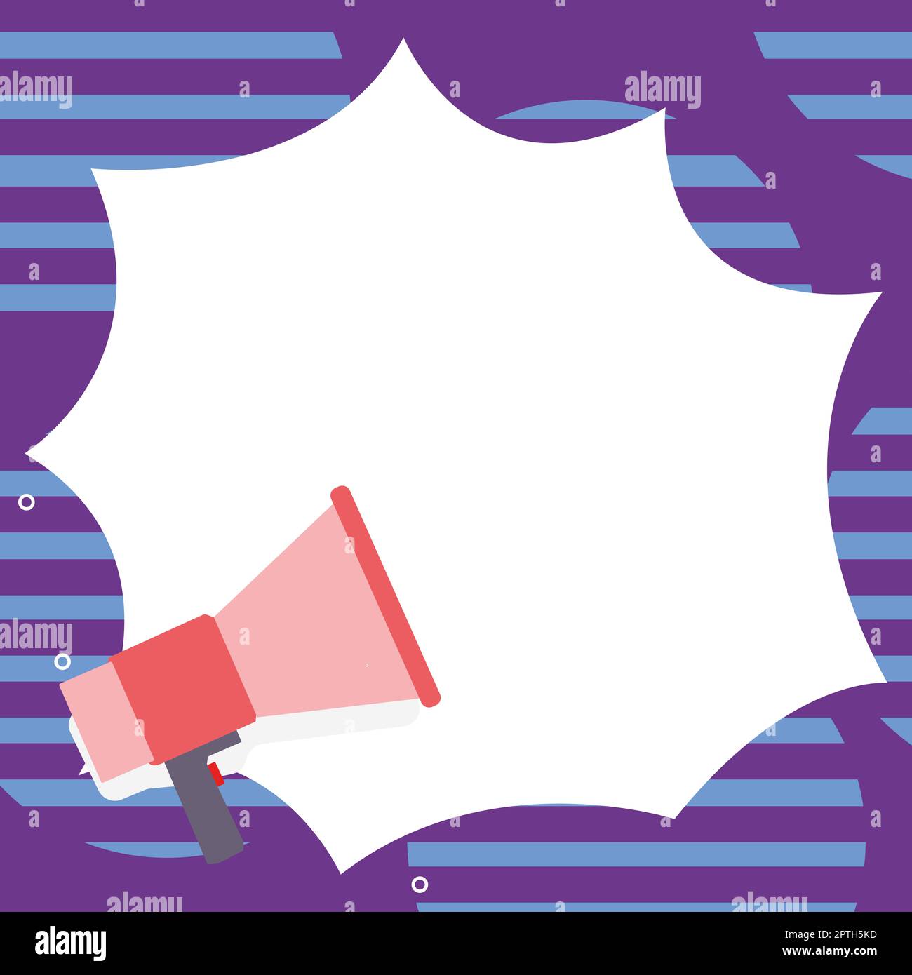 Illustration Of A Megaphone Promoting Advertisement To Social Media ...
