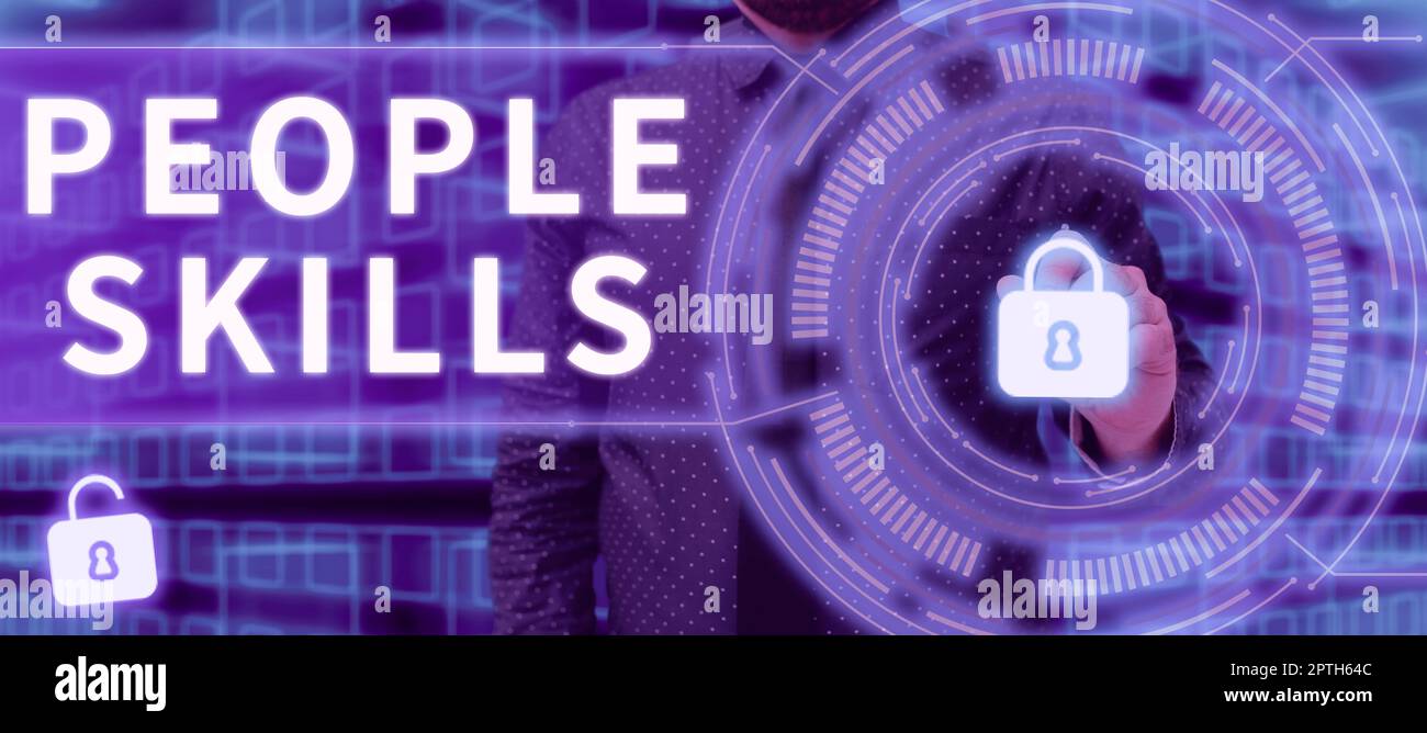 Writing displaying text People Skills, Internet Concept Get Along well Effective Communication ...