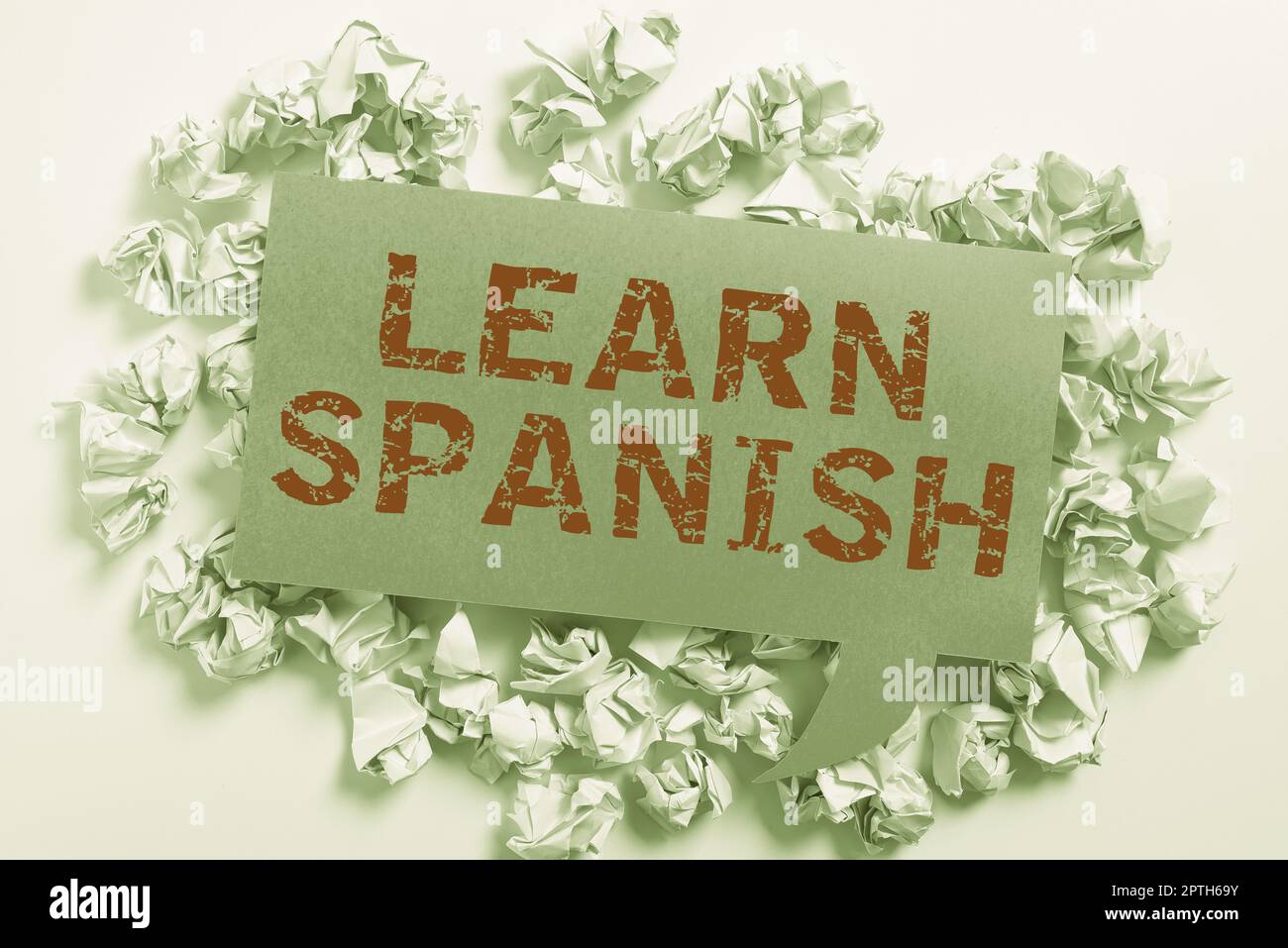 Sign displaying Learn Spanish, Word Written on Translation Language in ...