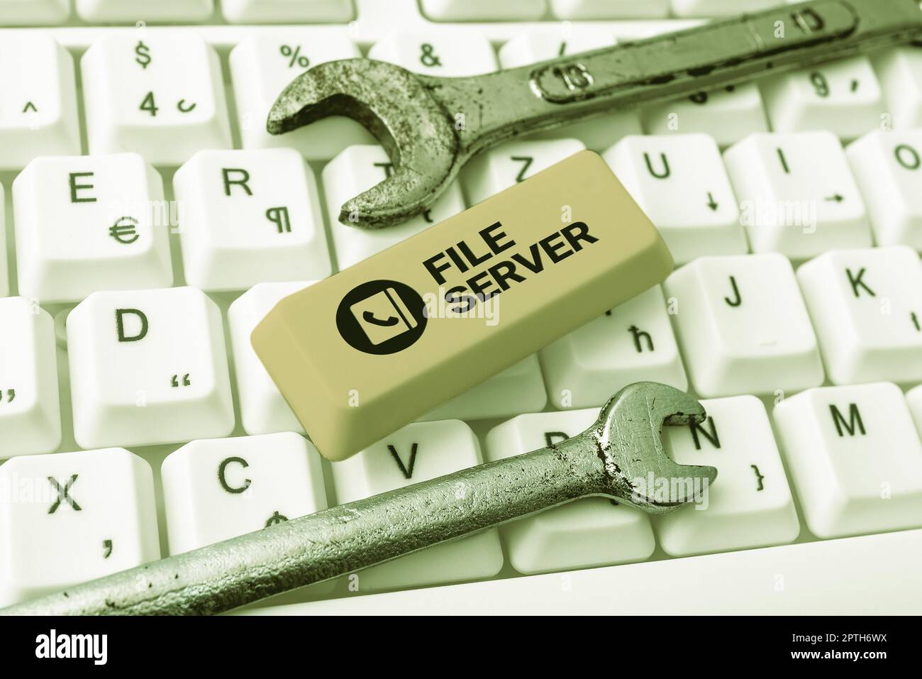 Writing displaying text File Server, Business concept device which ... Writing displaying text File Server, Business concept device which ...