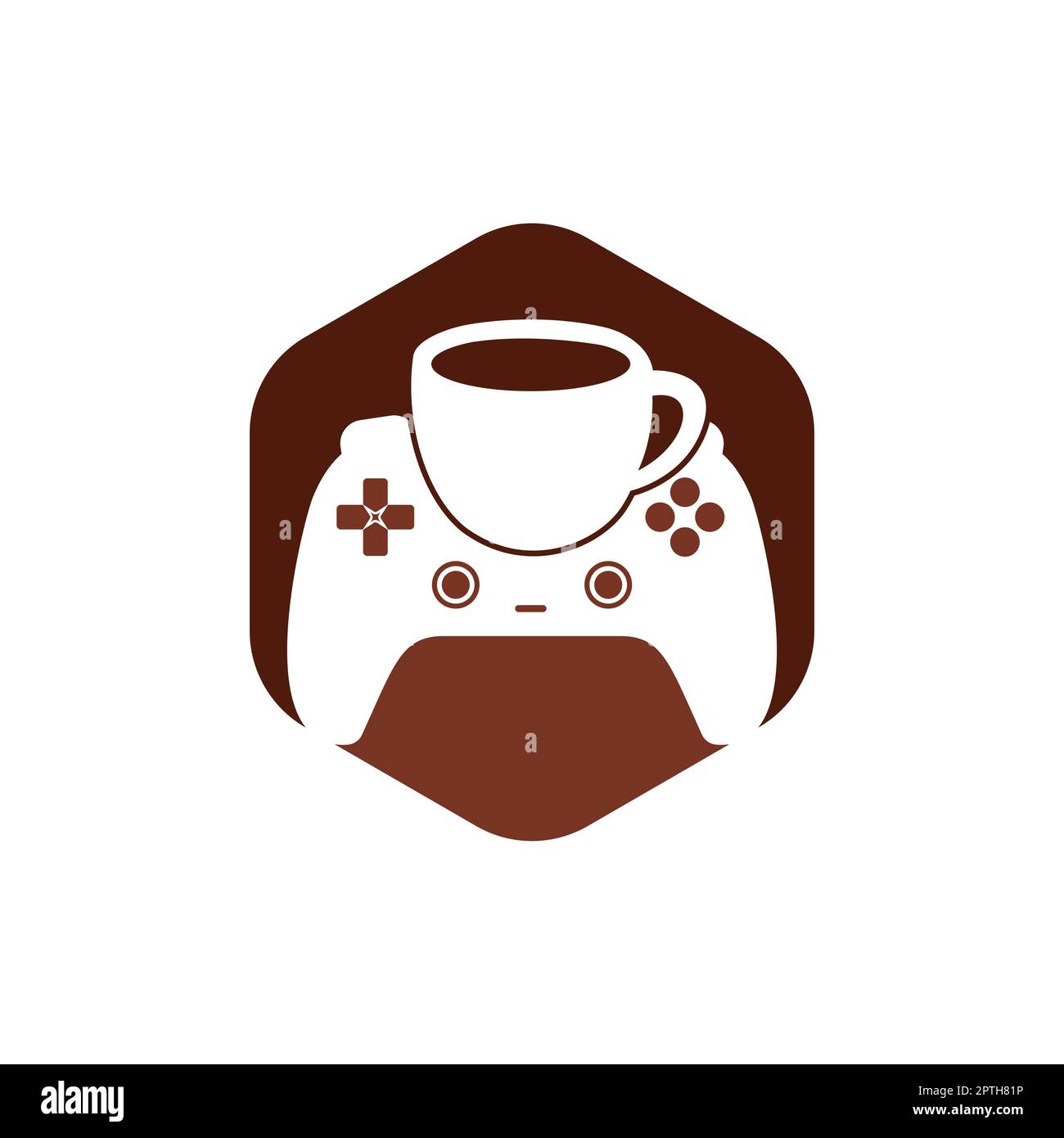 Gamer cafe vector logo design template Stock Vector Image & Art - Alamy
