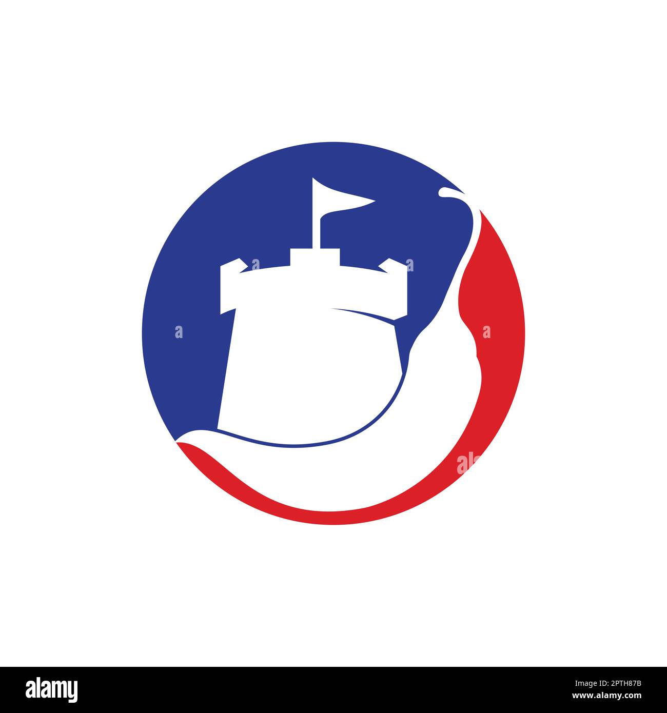 Strong chili vector logo design concept. Chili with fort icon logo ...