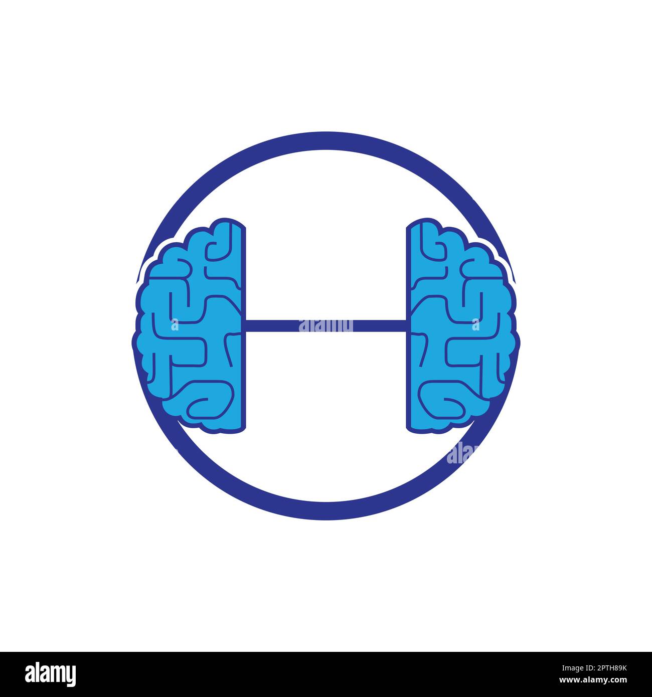 Brain exercise vector logo template. Brain barbell vector logo design ...