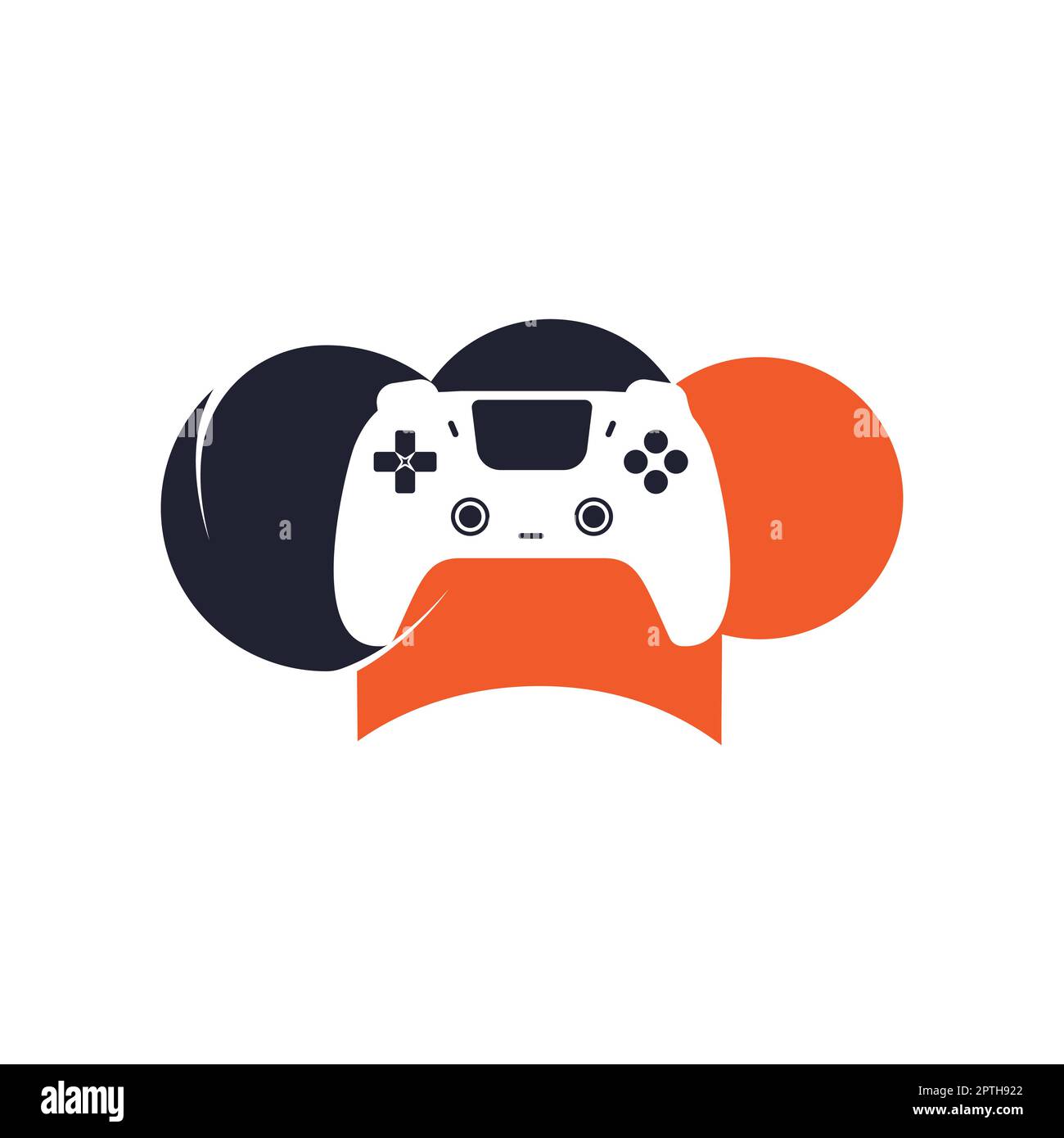 Gamer cafe vector logo design template. Chef hat with game console logo ...