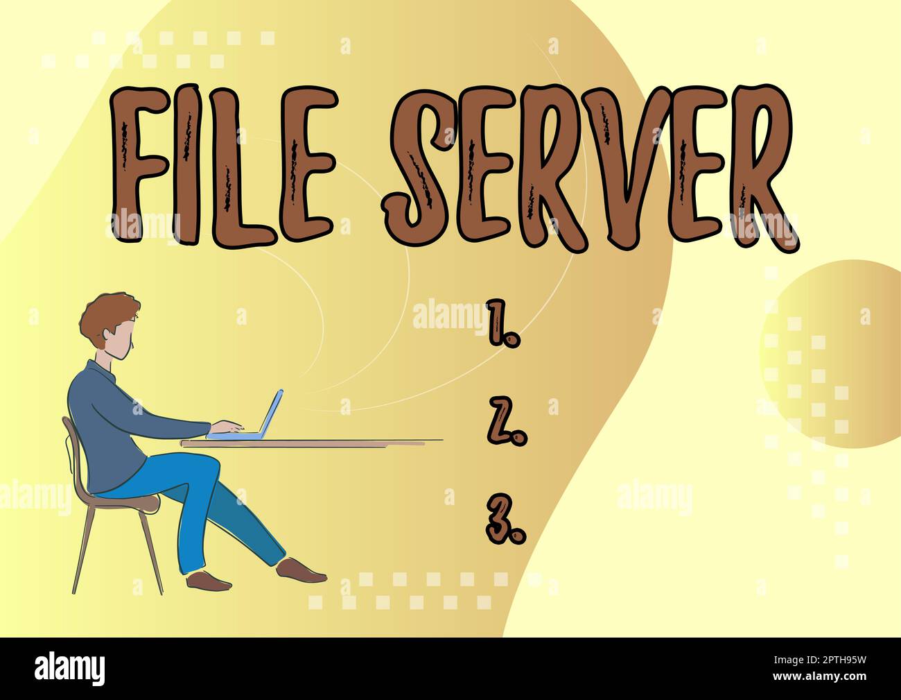 Conceptual display File Server, Business idea device which controls access to separately stored ...