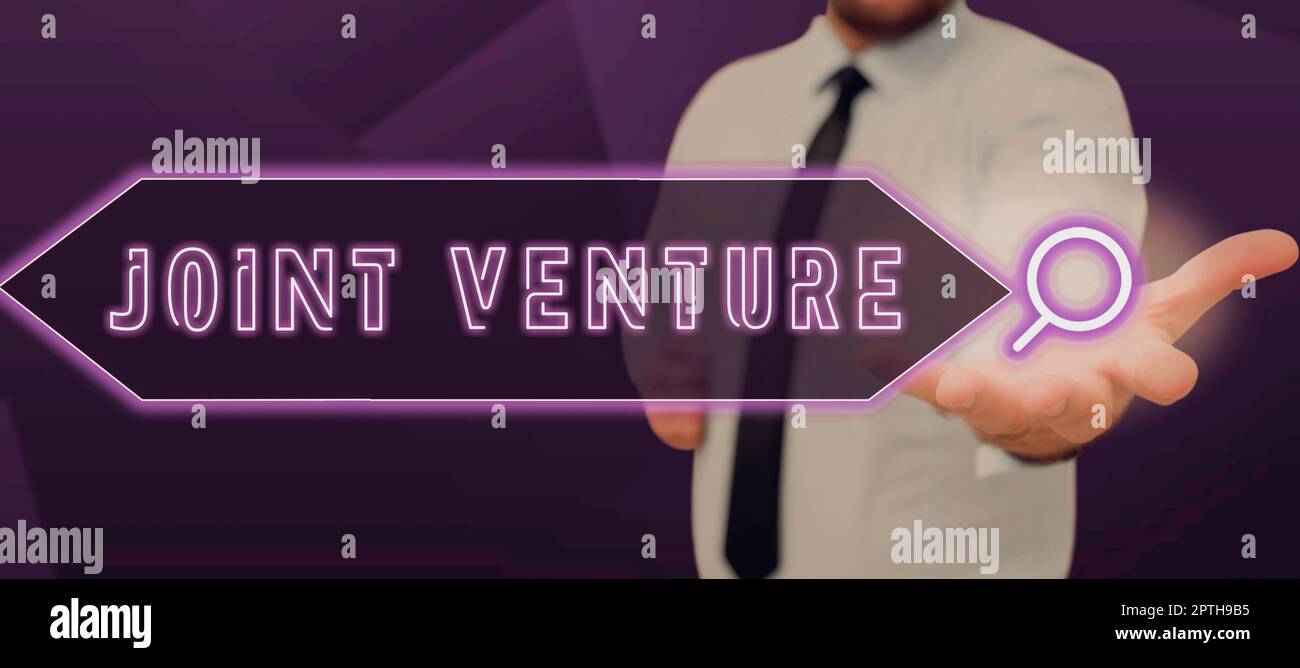 Conceptual display Joint Venture, Business idea Collaboration ...