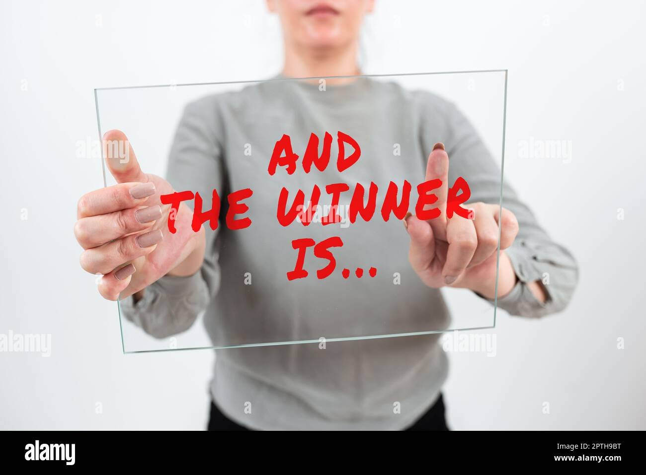 Conceptual caption And The Winner Is..., Internet Concept Announcing ...