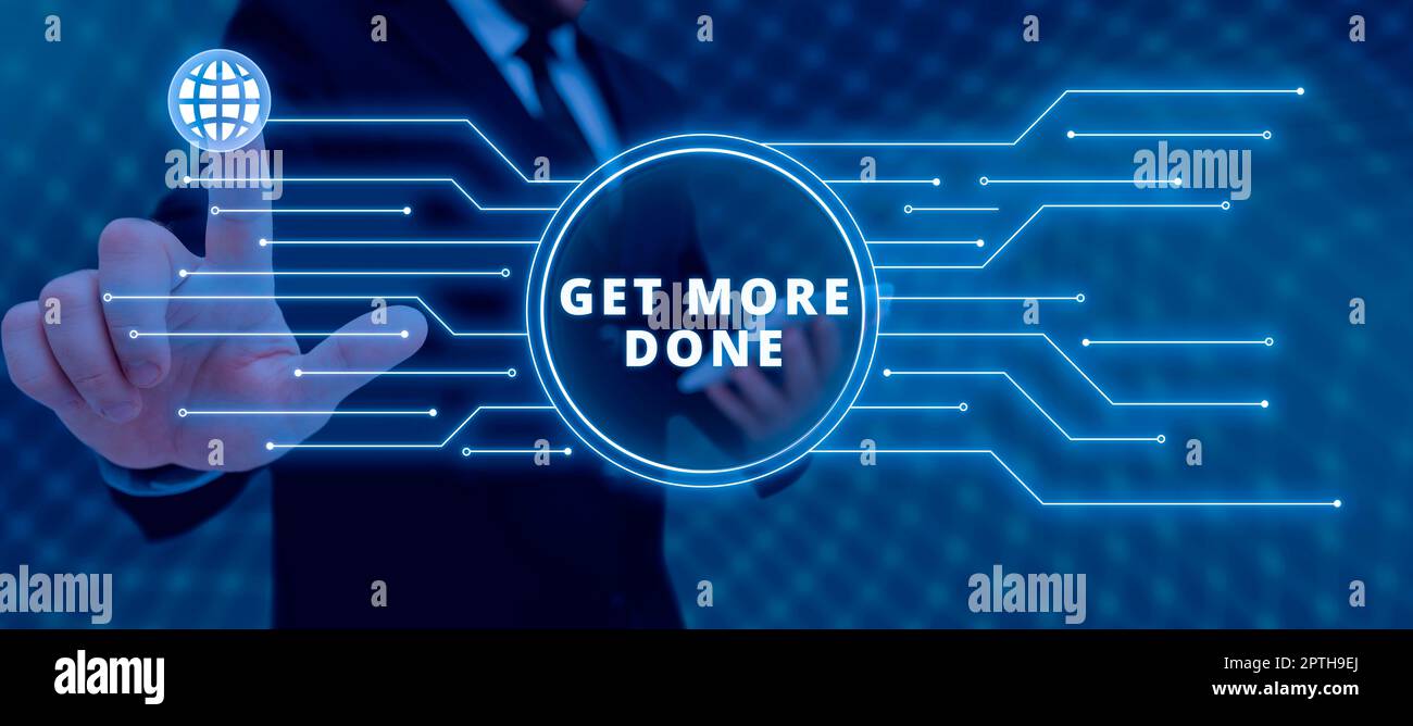 Text sign showing Get More Done, Internet Concept Checklist Organized ...