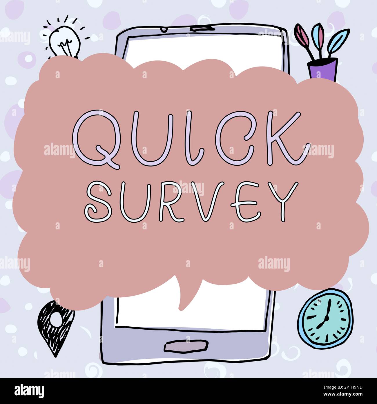 Hand writing sign Quick Survey, Word Written on Conduct fast check on ...