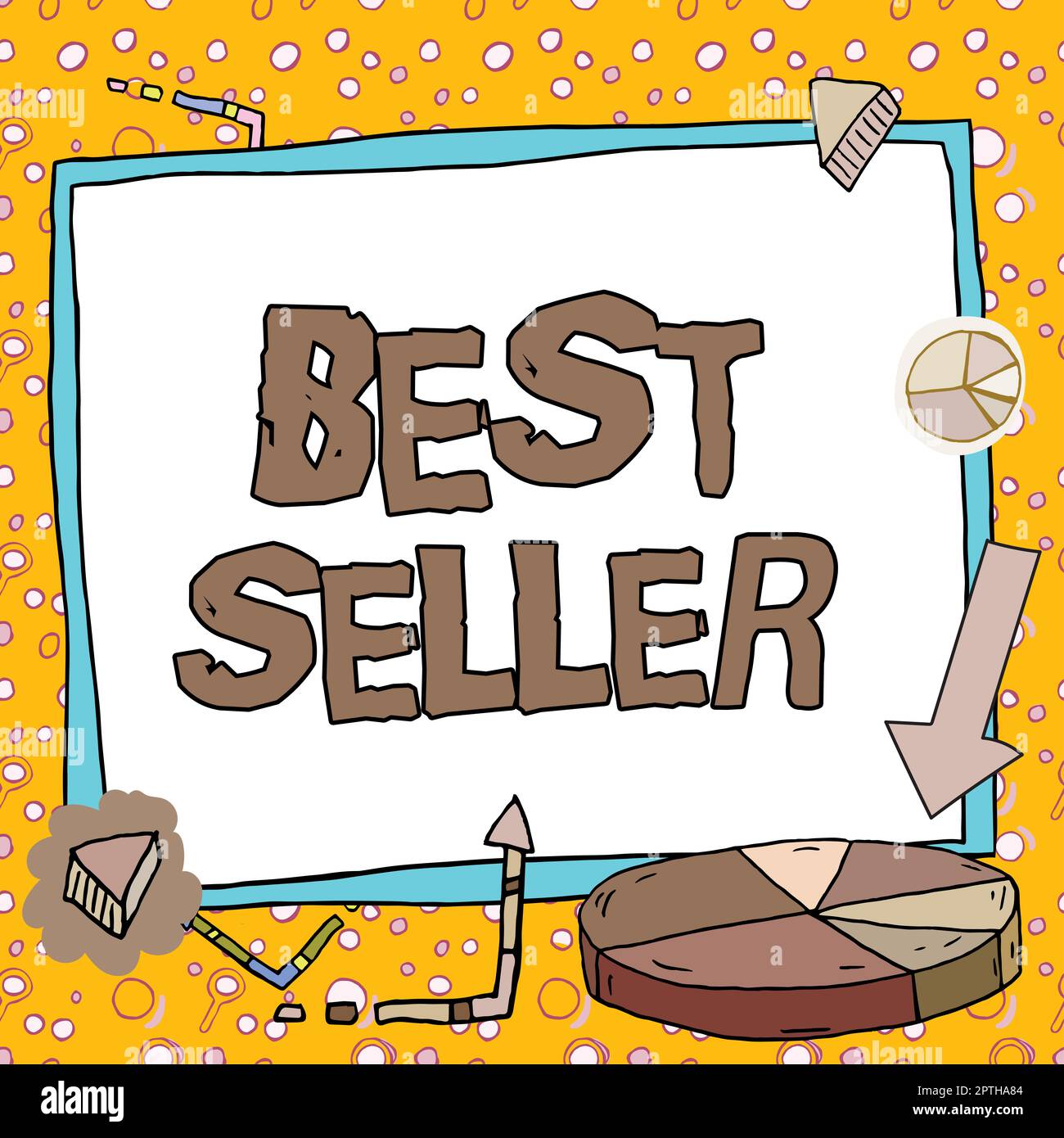 Sign displaying Best Seller, Business idea book or other product that ...
