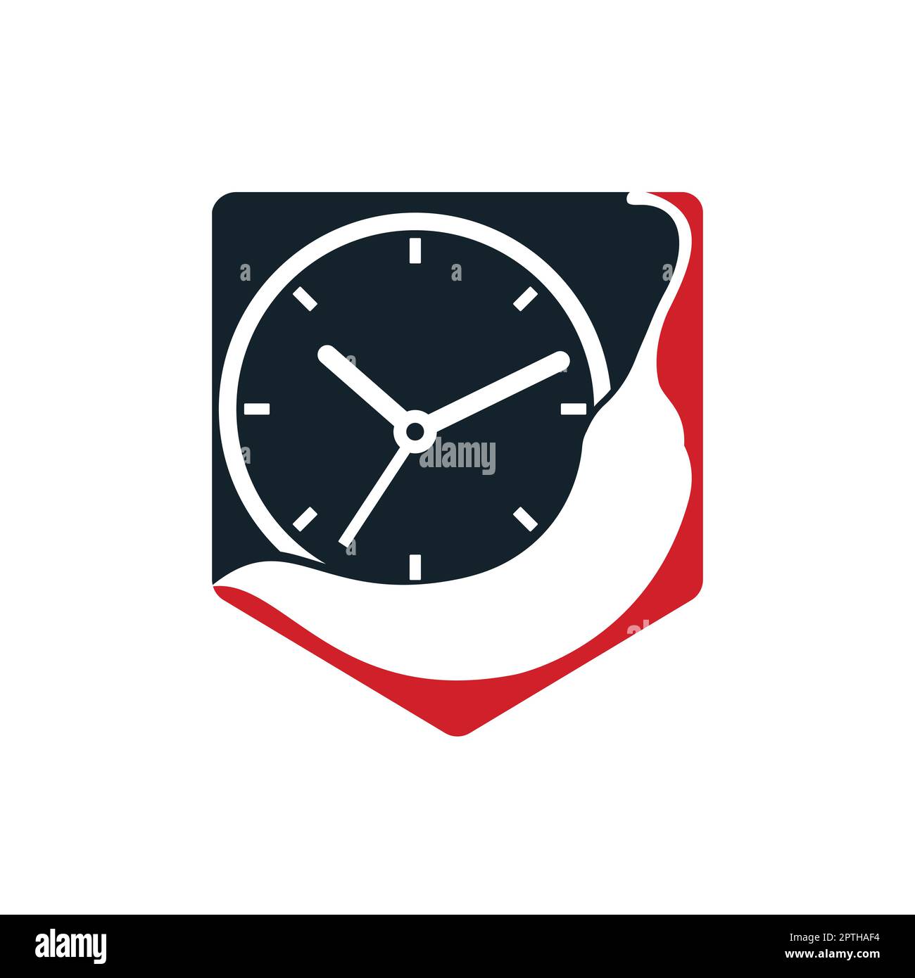 Spicy time vector logo design template. Chili with clock icon vector ...