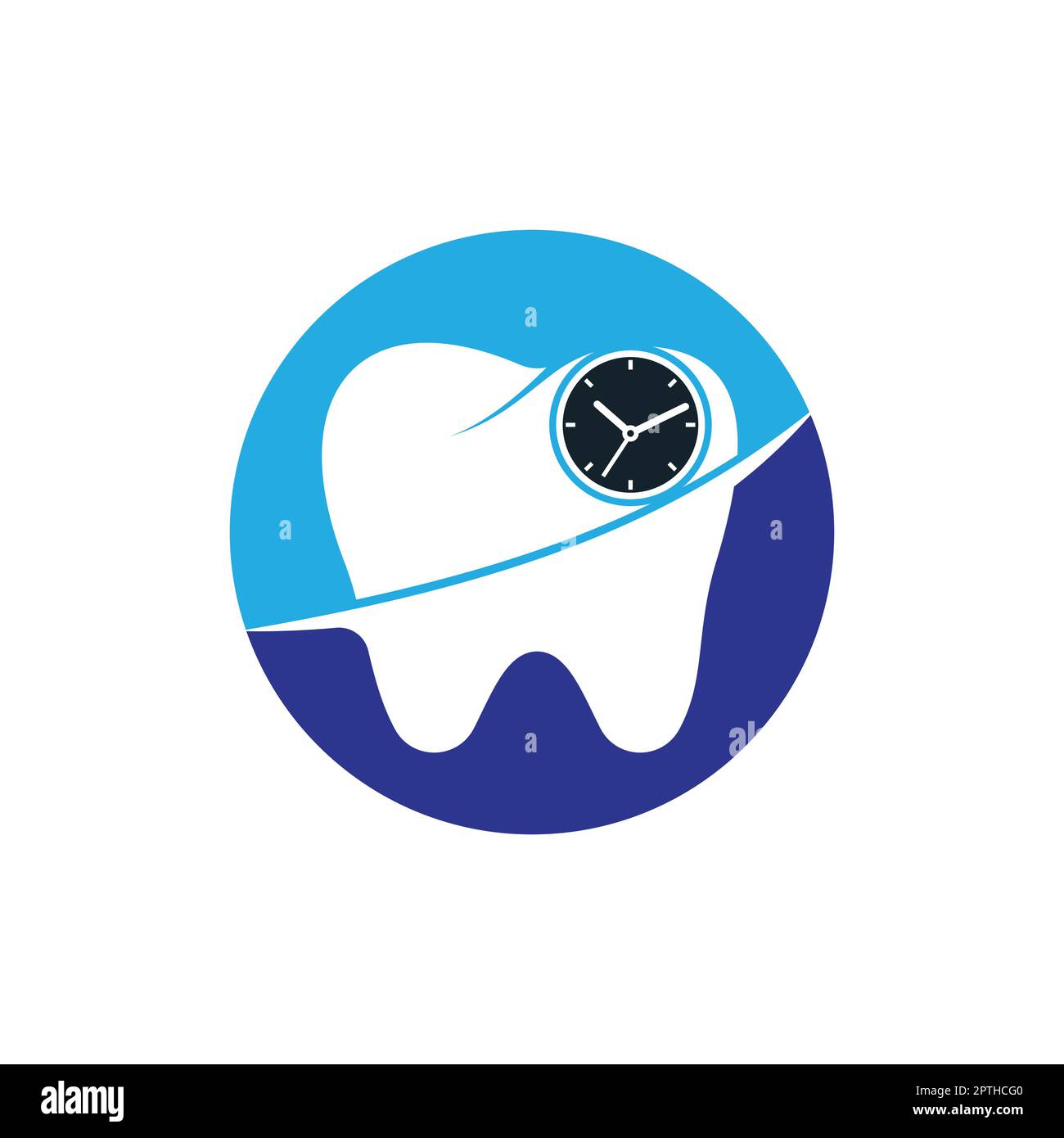 Dental time vector logo design template. Human tooth and clock icon ...