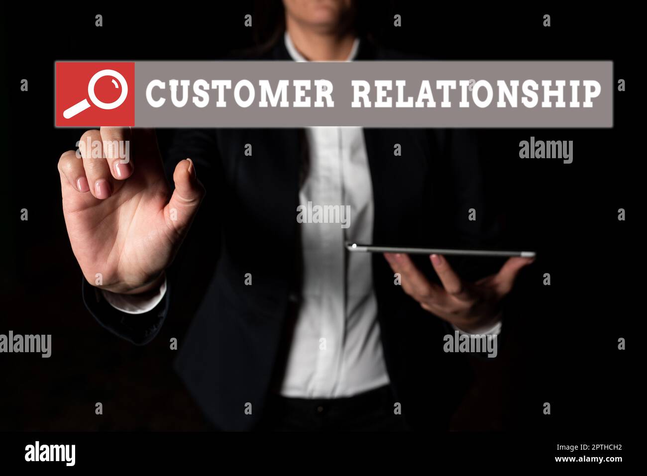 Handwriting text Customer Relationship, Concept meaning Deal and ...