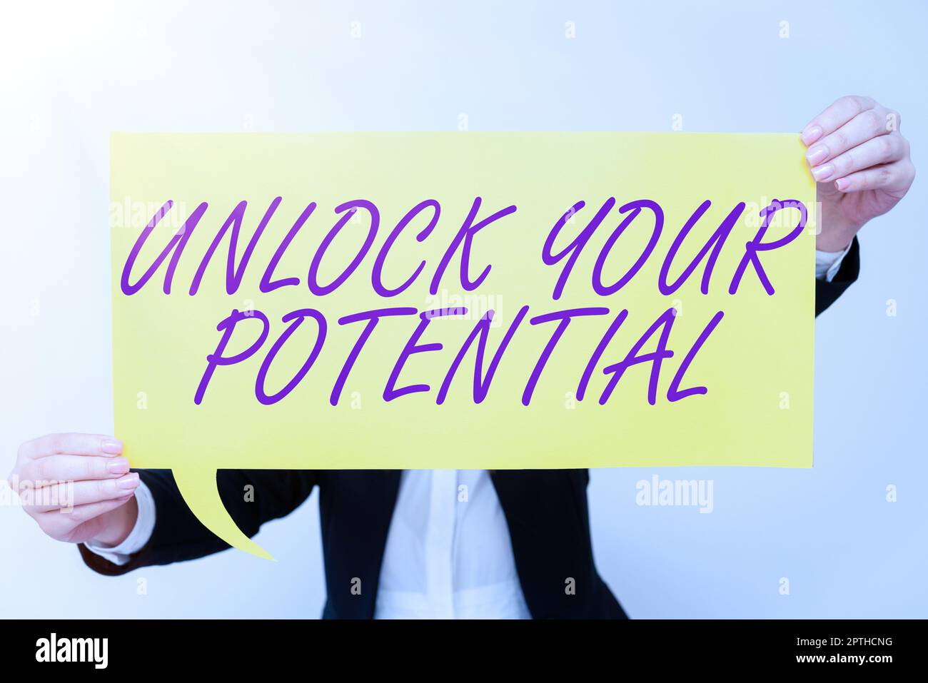 Conceptual display Unlock Your Potential, Business idea Maximize the Strength and Capability ...