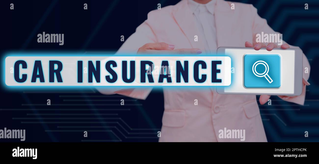 Text caption presenting Car Insurance, Internet Concept Accidents ...