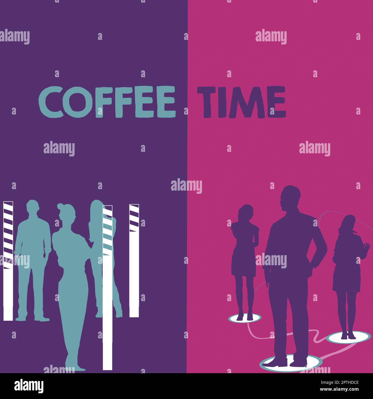 Hand writing sign Coffee Time, Word Written on a chosen period when a ...