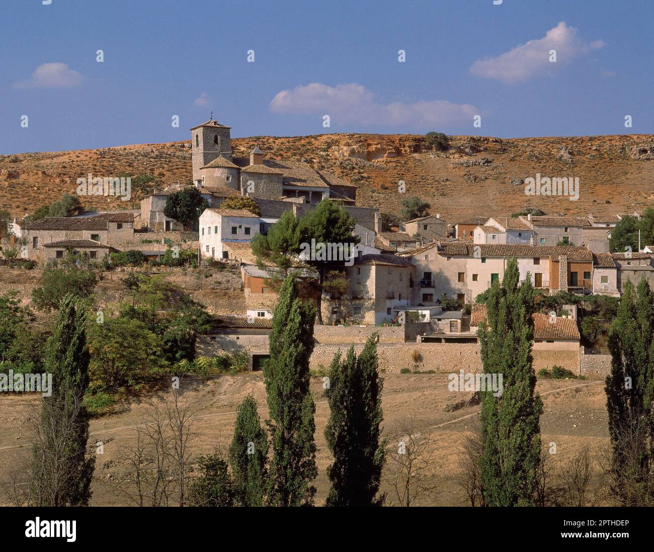 VISTA DEL PUEBLO. Location: EXTERIOR. Hueva. Guadalajara. SPAIN Stock ...