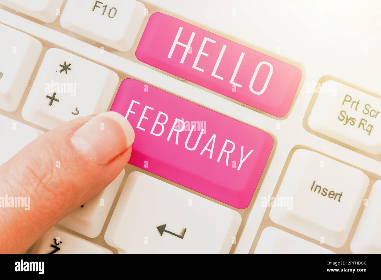 Handwriting text Hello February, Word for greeting used when welcoming ...