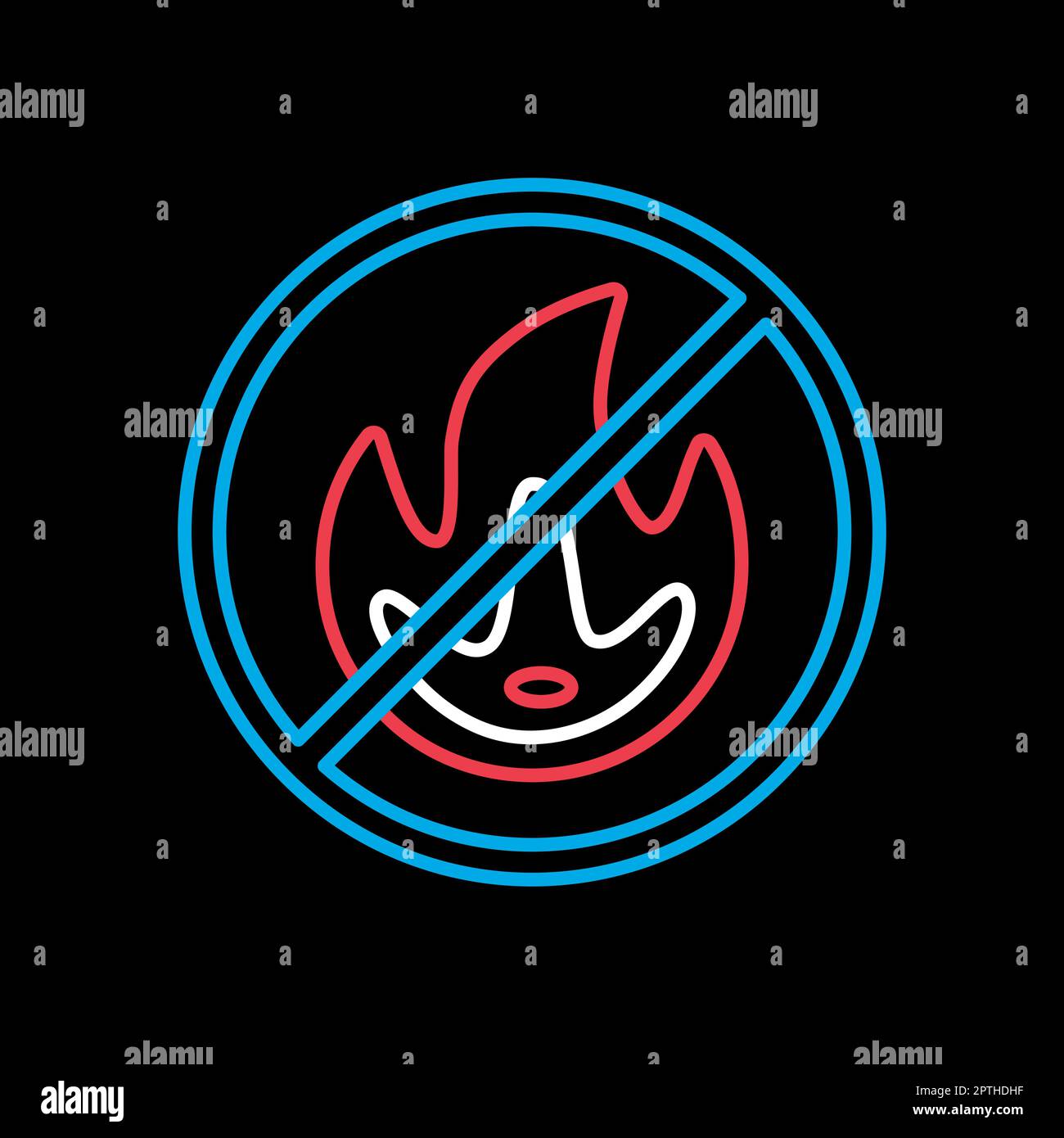 No Fire flame sign vector icon Stock Vector Image & Art - Alamy