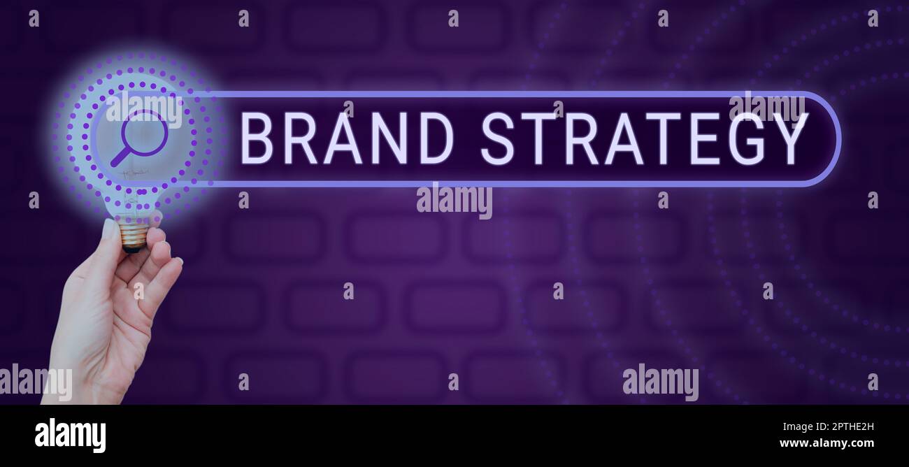 Writing displaying text Brand Strategy, Business concept longterm plan ...