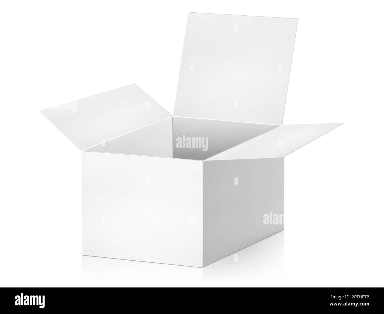 blank packaging boxes - open mockup, isolated on white background Stock ...
