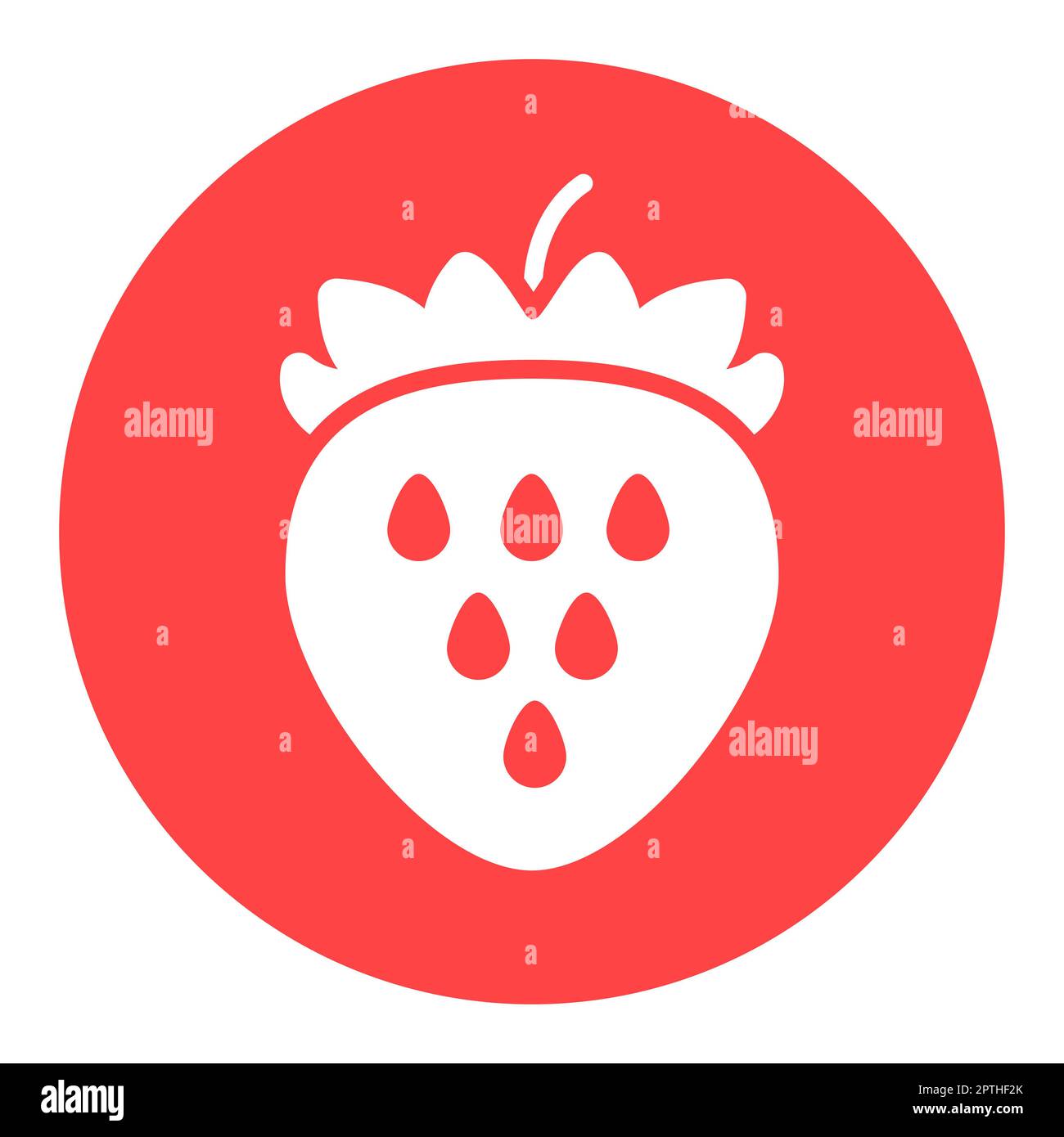 Strawberry vector glyph icon. Graph symbol for food and drinks web site ...