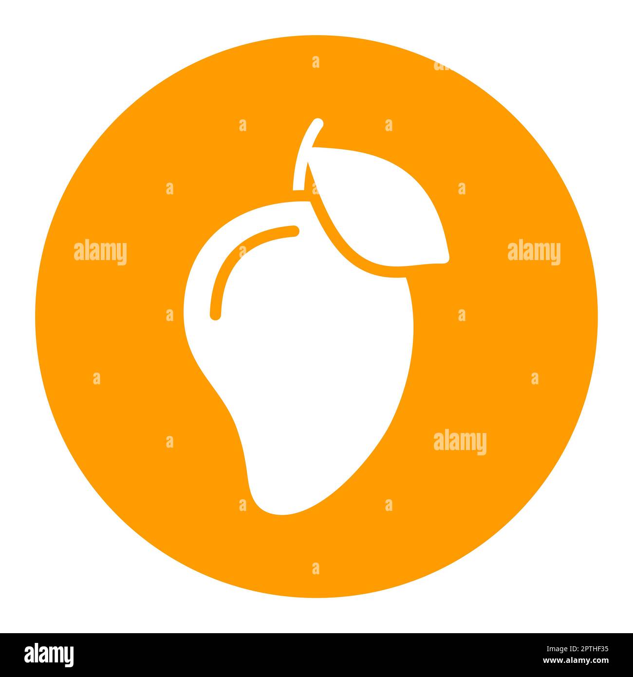Mango tropical fruit vector glyph icon. Graph symbol for food and ...