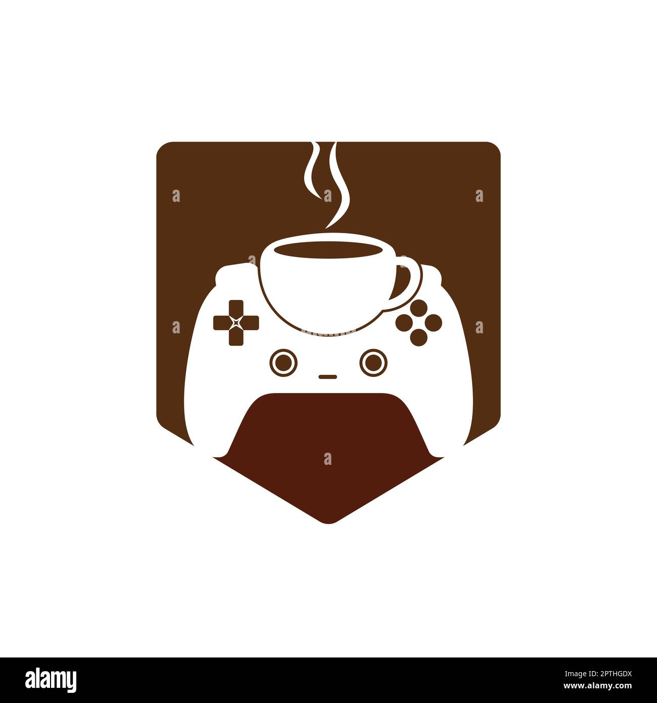 Gamer cafe vector logo design template Stock Vector Image & Art - Alamy