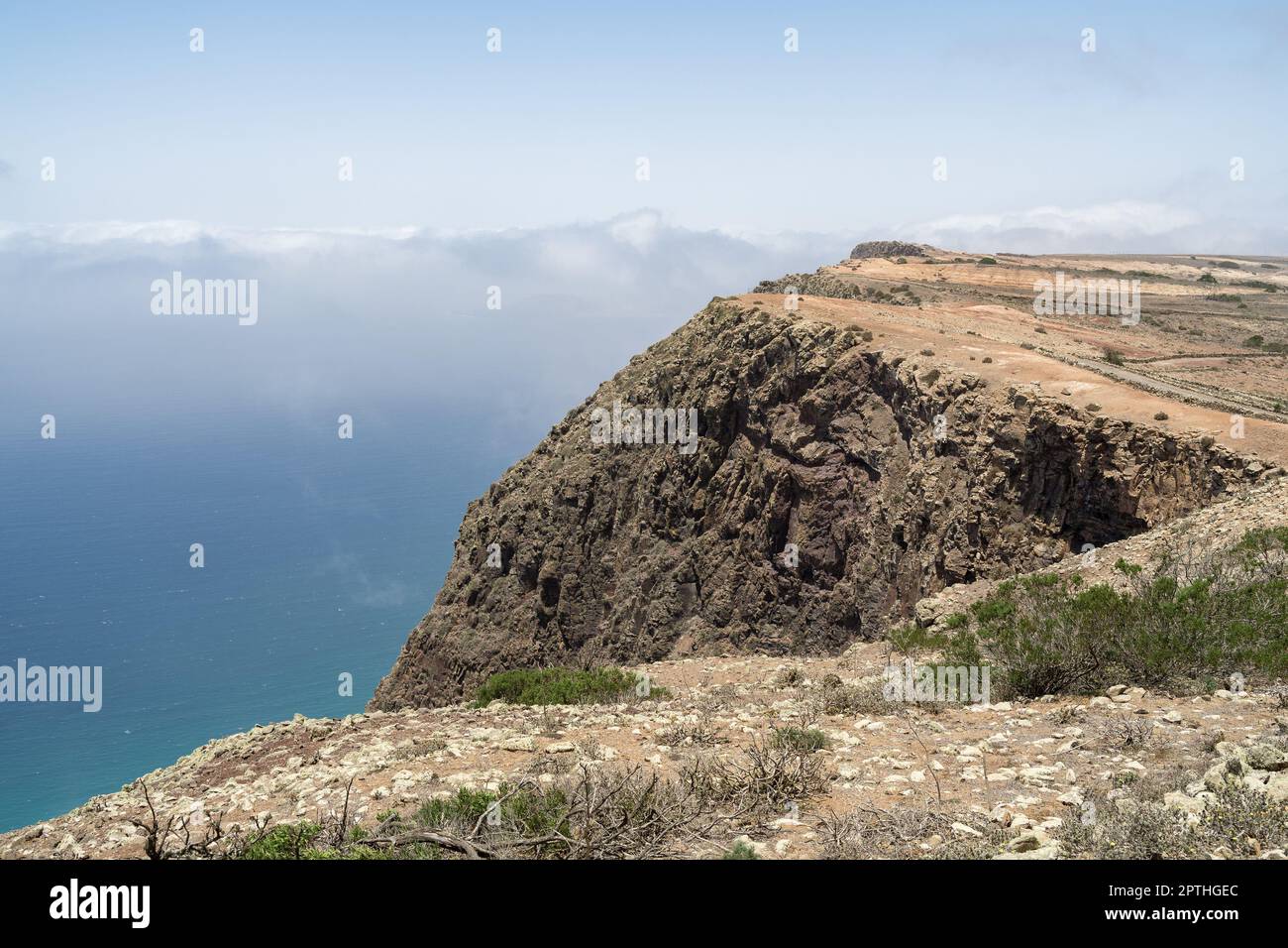 Natural landscape of Lanzarote. View from the observation deck ...