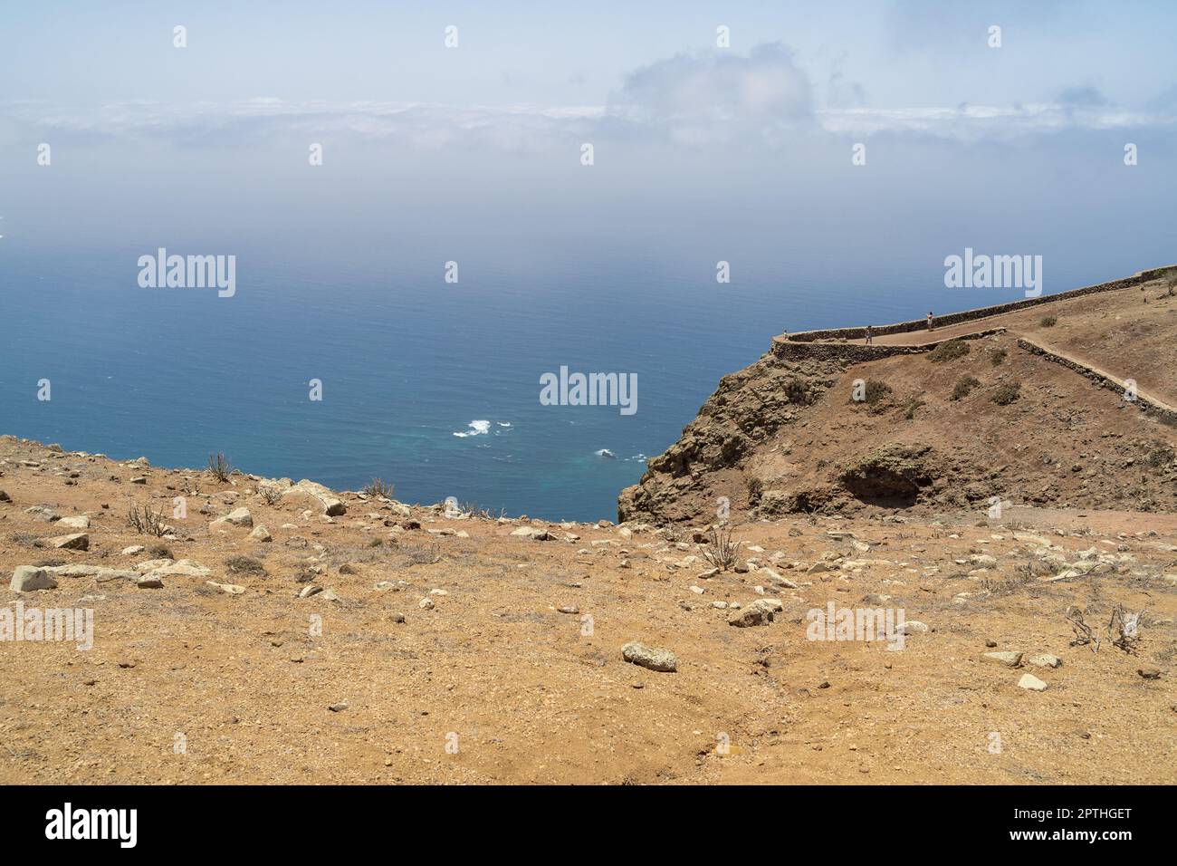 Natural landscape of Lanzarote. View from the observation deck ...
