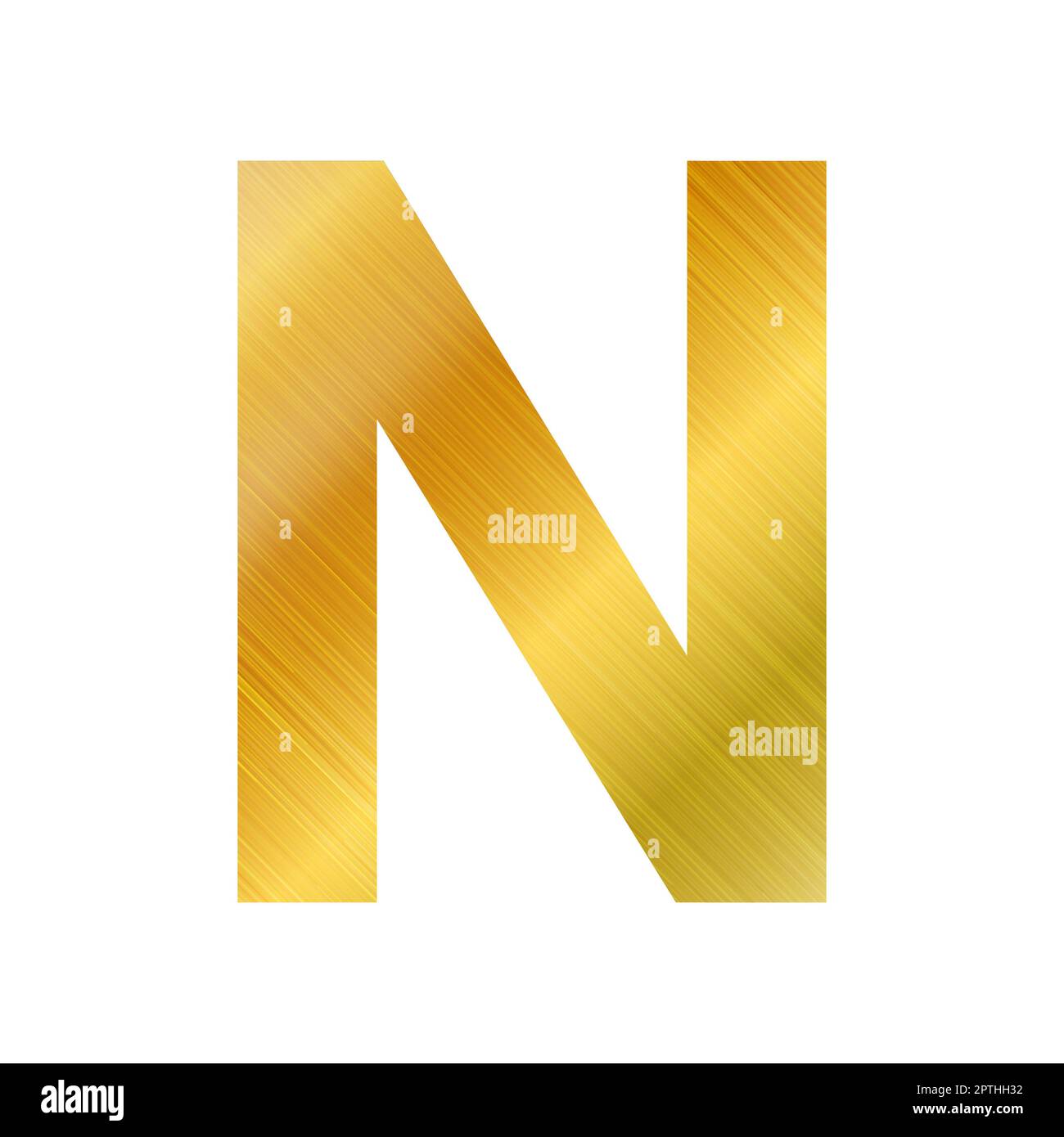 English alphabet, gold texture letter N on white background - Vector ...
