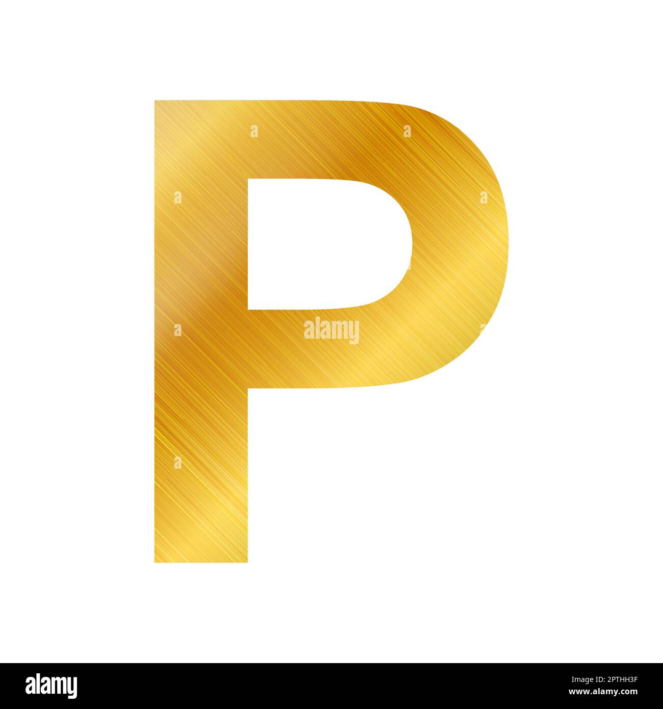 English alphabet, gold texture letter P on white background - Vector ...