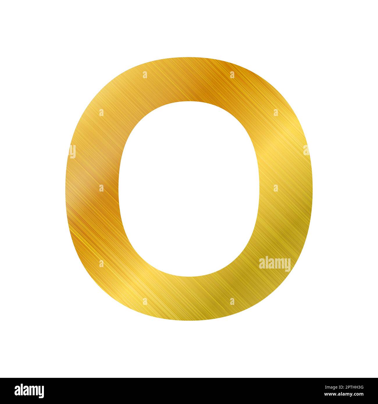 English alphabet, gold texture letter O on white background - Vector ...