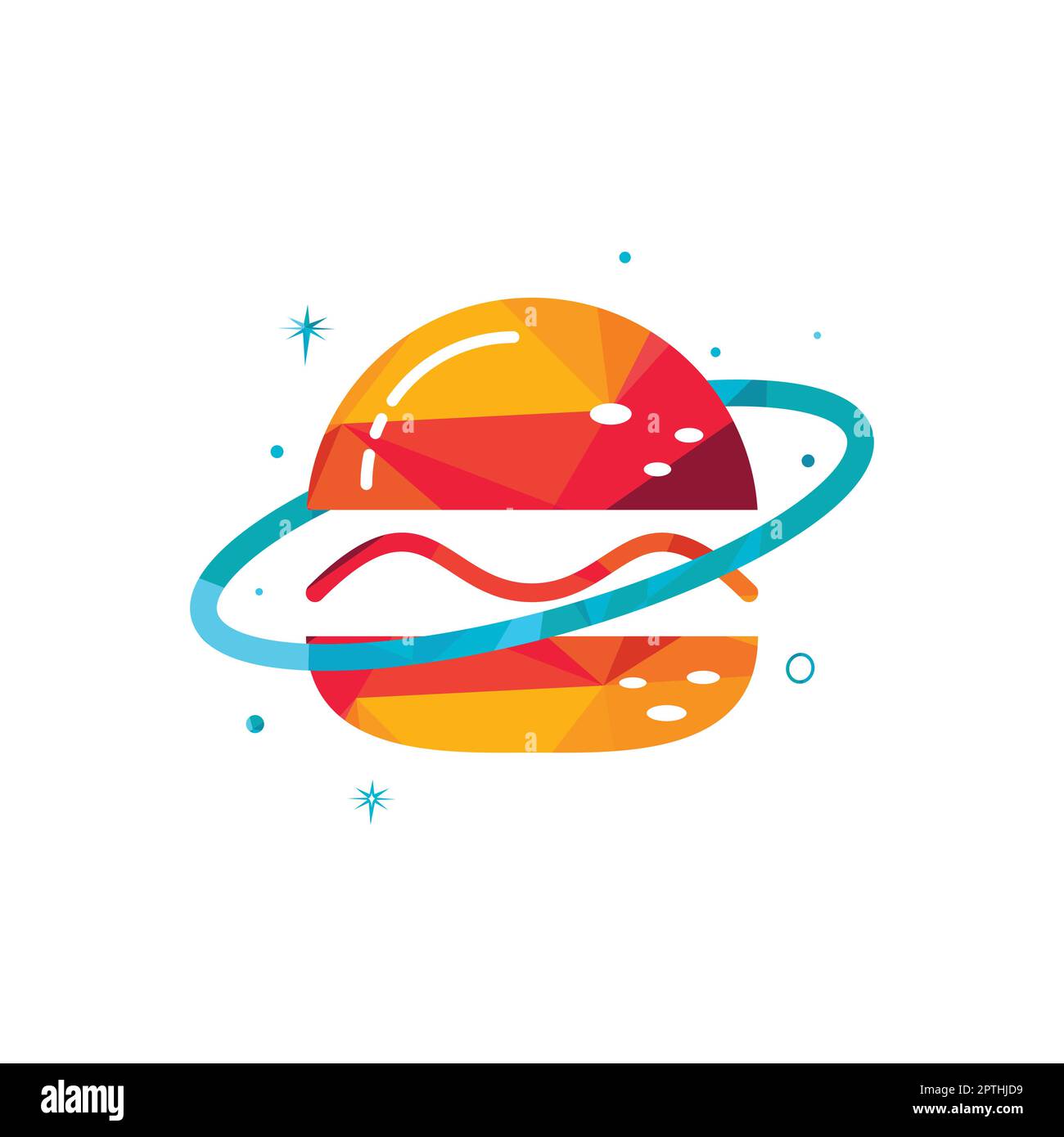 Burger planet vector logo design. Food cafÃ© and restaurant logo ...
