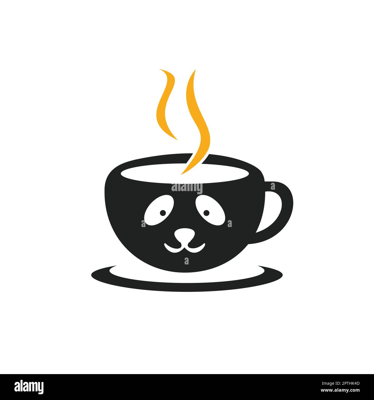 Panda coffee vector logo design template. Coffee shop or restaurant ...