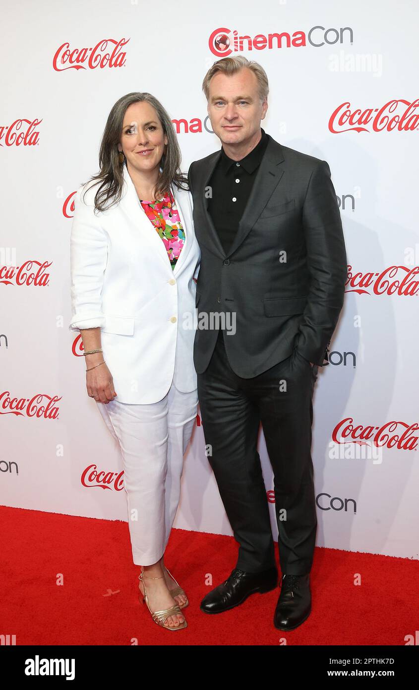 Las Vegas, NV, USA. 27th Apr, 2023. Emma Thomas, Christopher Nolan ...