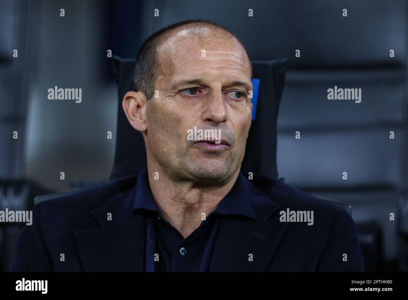 Massimiliano Allegri Head Coach of Juventus FC looks on during Coppa ...