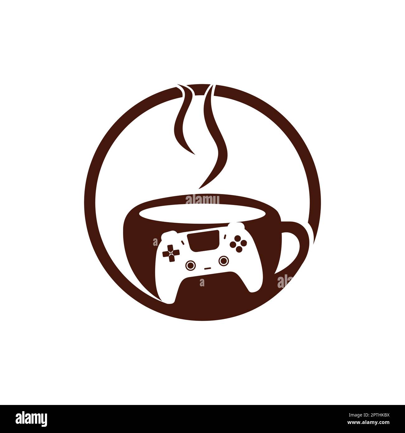 Gamer cafe vector logo design template Stock Vector Image & Art - Alamy