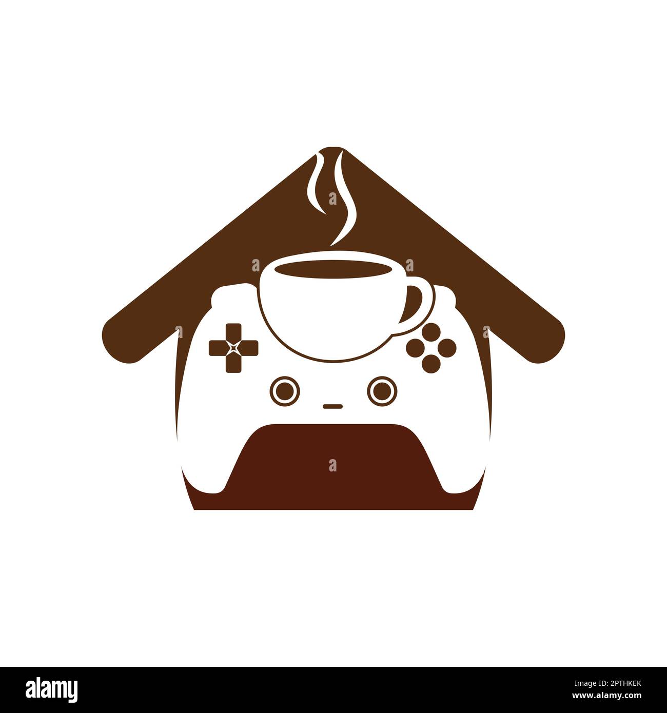 Gamer cafe vector logo design template Stock Vector Image & Art - Alamy