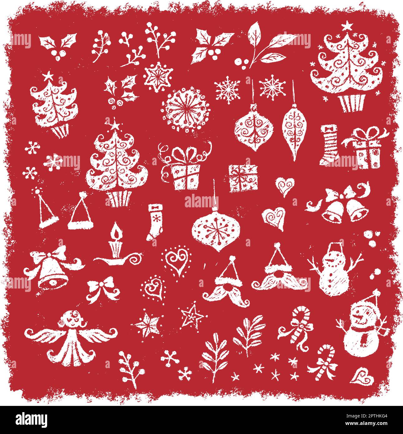 Hand drawn Christmas illustration set Stock Vector Image & Art - Alamy
