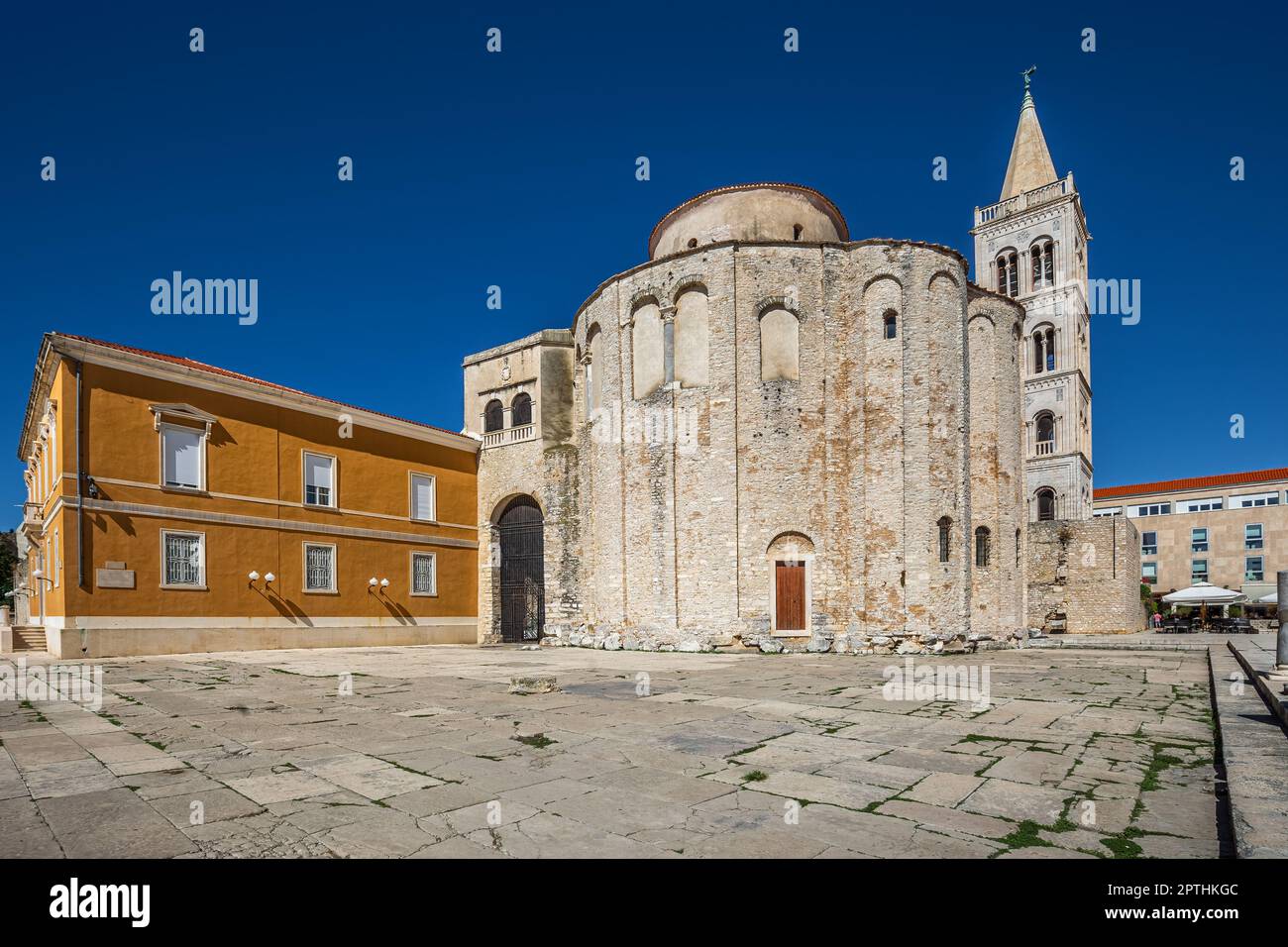 Zadar, Croatia - The Roman Forum of the old city of Zadar with the ...