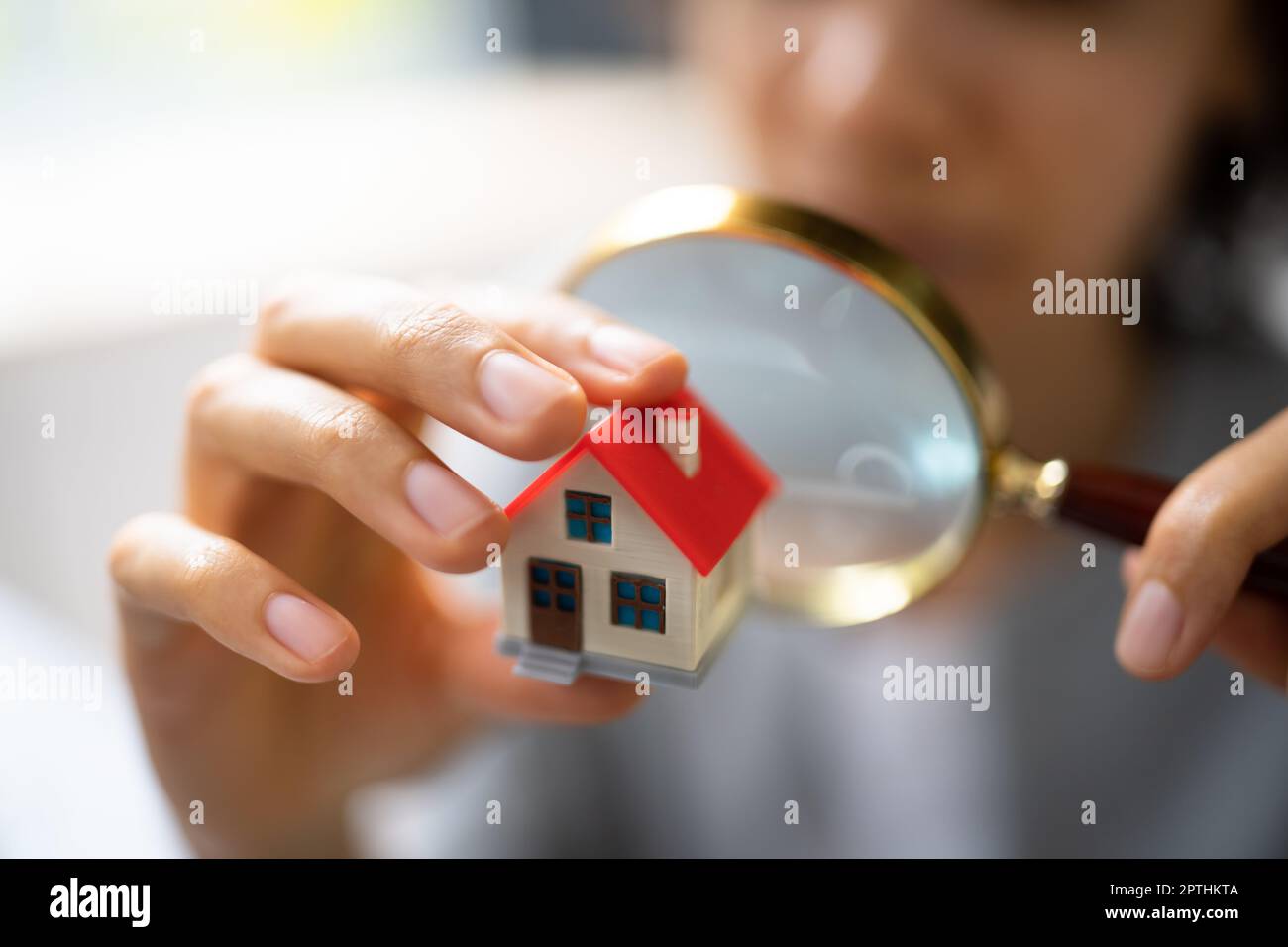 Real Estate House Appraisal And Inspection. Checking Home Stock Photo ...