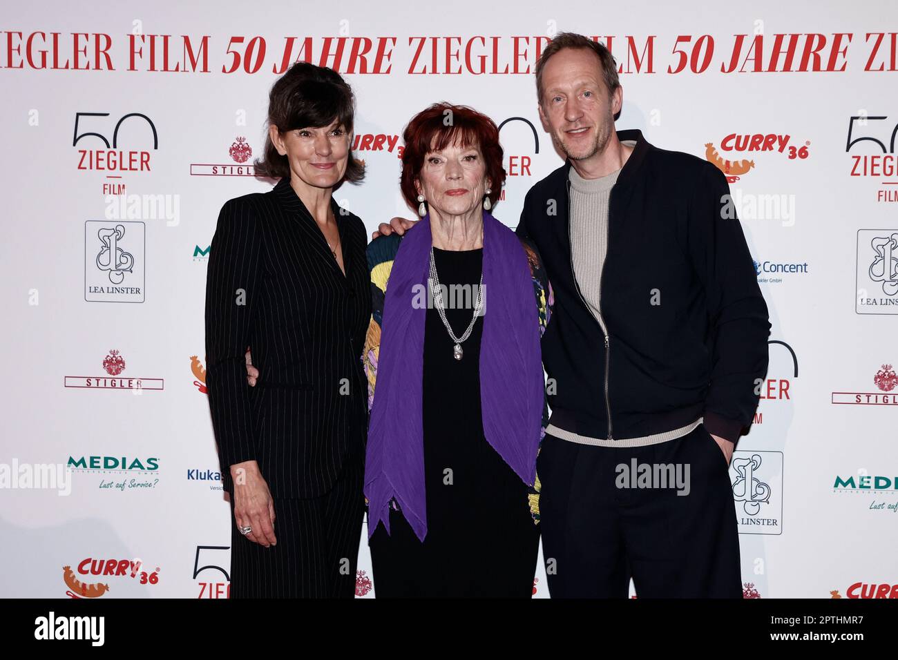 Berlin, Germany. 27th Apr, 2023. Tanja Ziegler (l-r) Regina Ziegler and ...